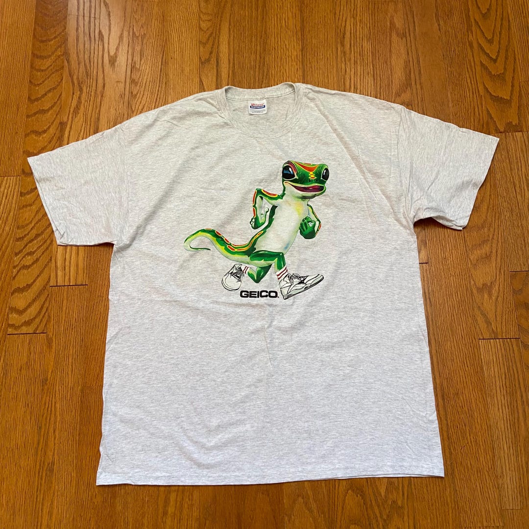 Vintage Geico Lizard Tee Shirt Size XL - Etsy