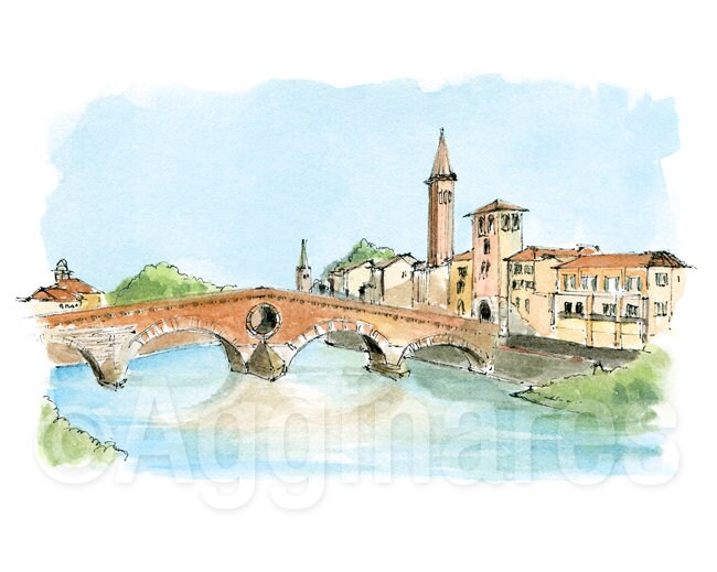 Verona Italy / Europe / travel fine art print from an original | Etsy