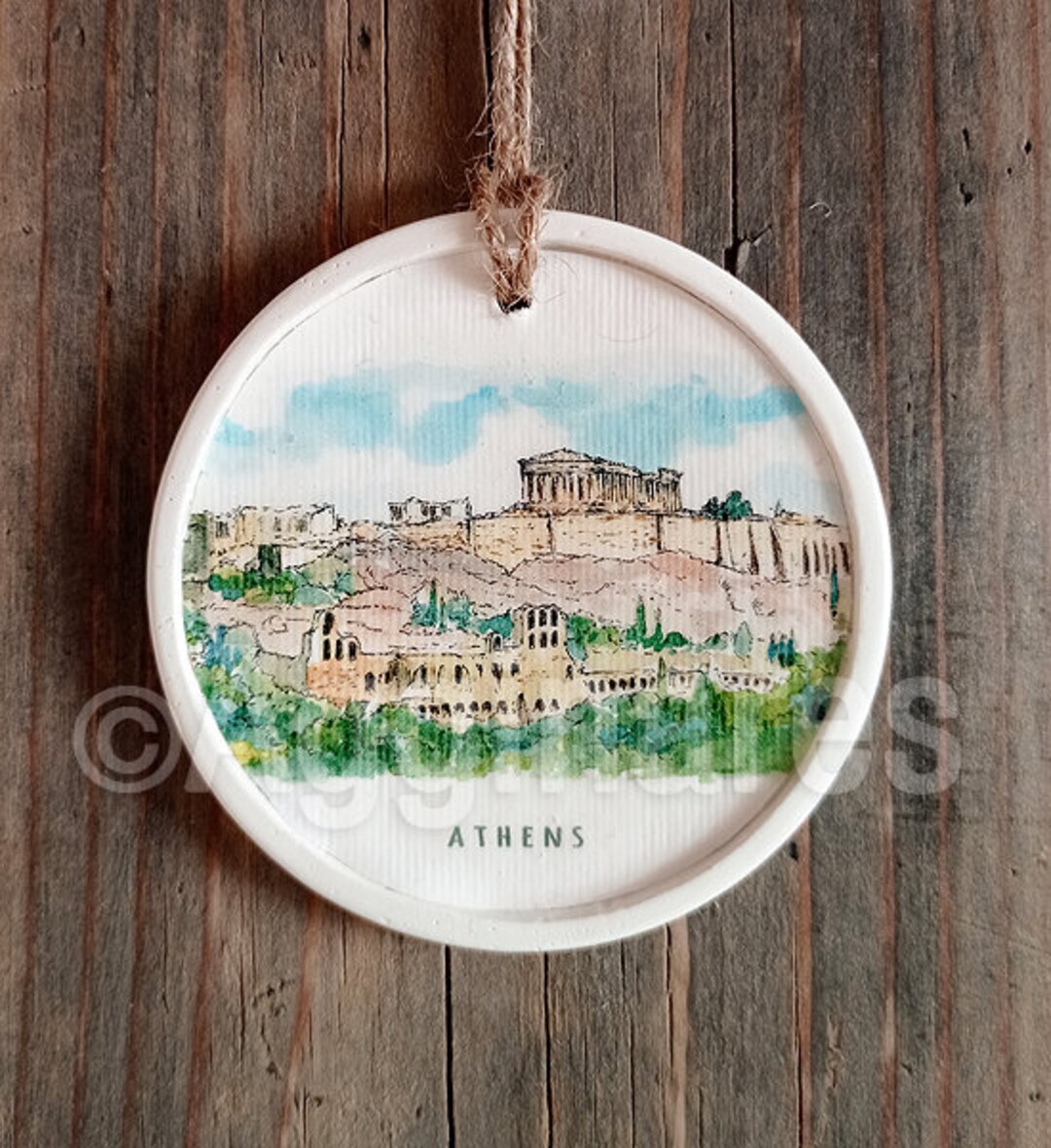 Athens / Greece / Travel Ornament / Europe / Wall Ornament / Christmas ...