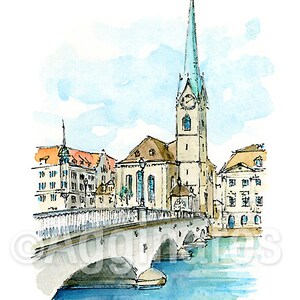 Zurich / Switzerland / Swiss / Europe / Travel Fine Art Print From an ...