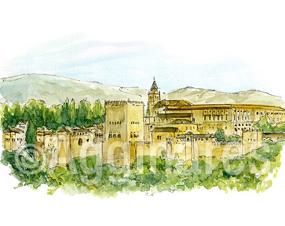 Granada Alhambra Castle Spain / Europe / Travel Fine Art Print From an ...