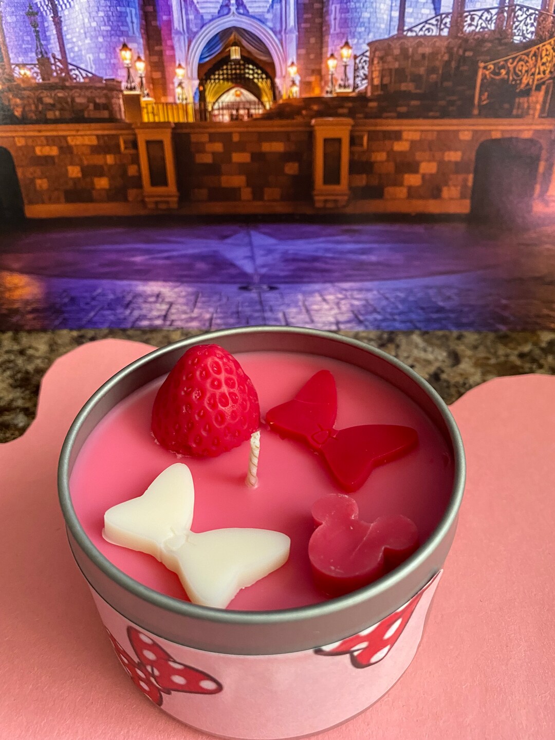 Minnie Mouse Candle – Strawberry Shortcake Scented, Wax Bows - Etsy