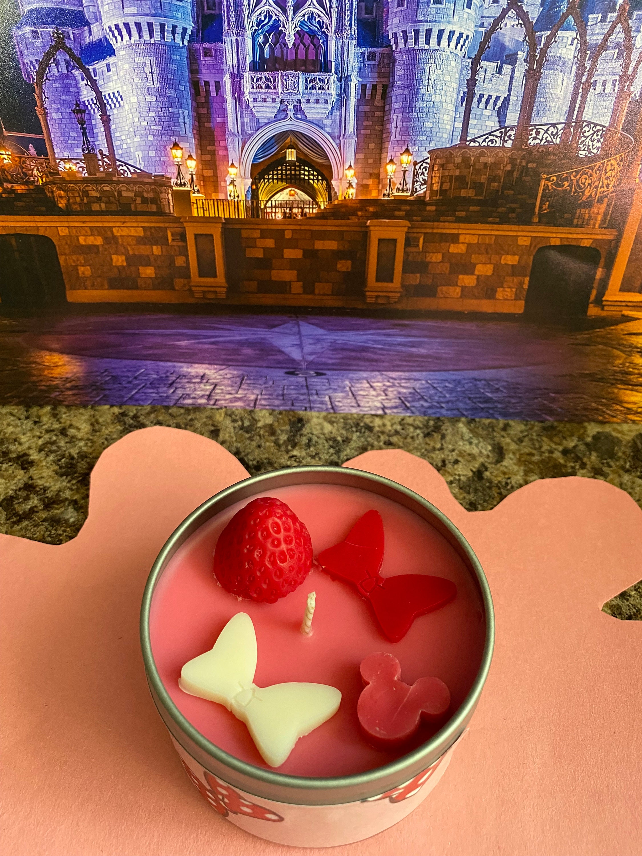 Minnie Mouse Candle – Strawberry Shortcake Scented, Wax Bows - Etsy
