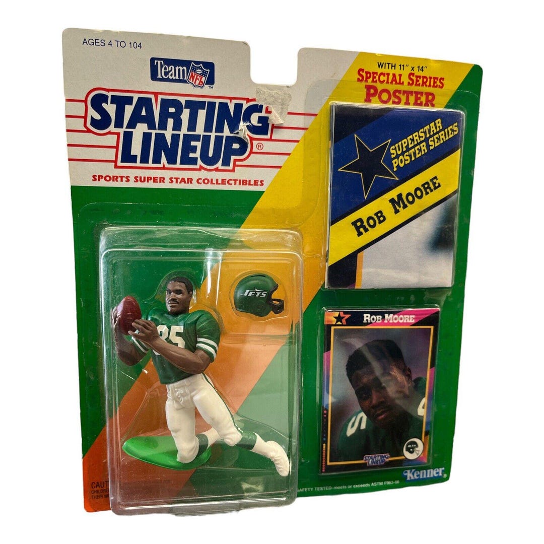 1992 Rob Moore Rookie Starting Lineup NFL New York Jets With Poster - Etsy