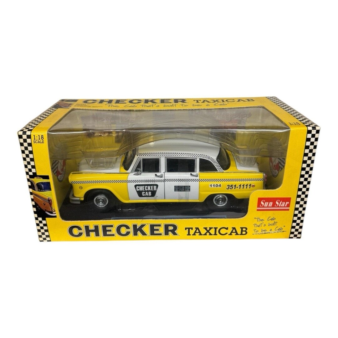 Sun Star Diecast Atlanta Checker Marathon Taxi Cab 1981 Die Cast 1:18 ...