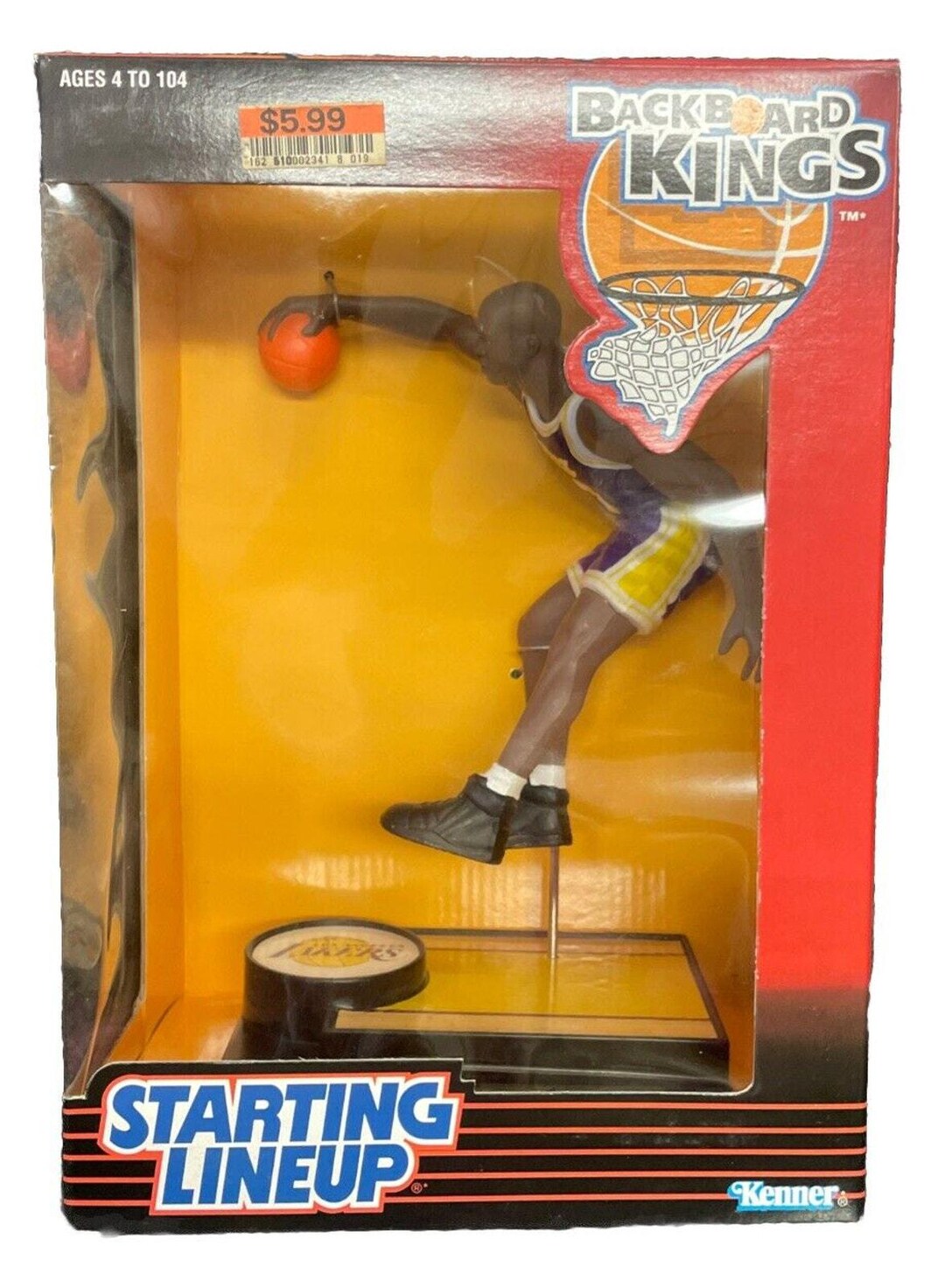 Shaquille O'neal #34 LA Lakers NBA Starting Lineup Backboard Kings ...