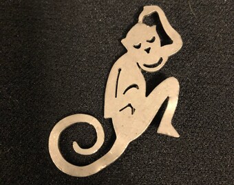 Monkey Brooch Pin | Etsy