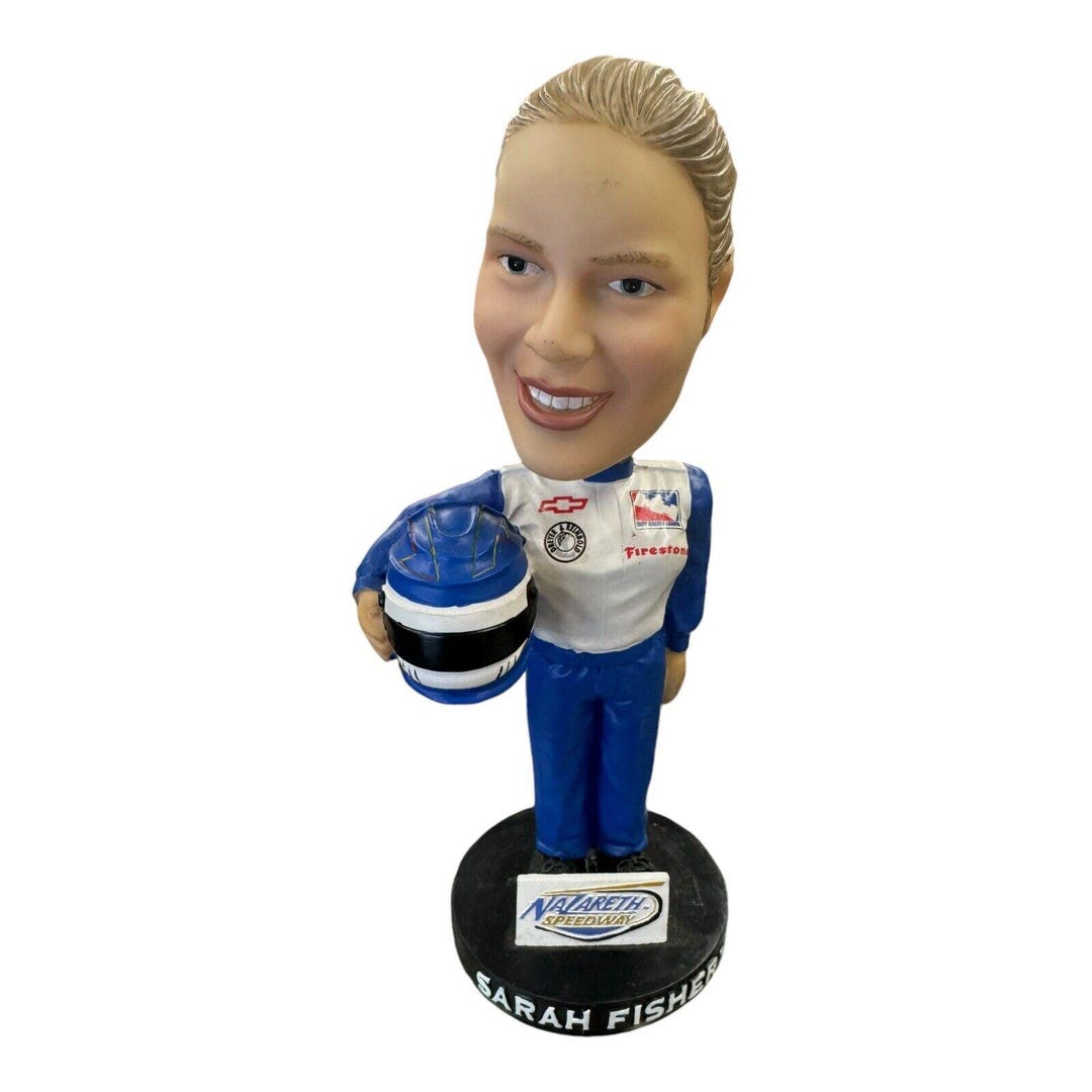 Indy Racing Car IRL Sarah Fisher Bobblehead 7'' Nazareth Speedway - Etsy