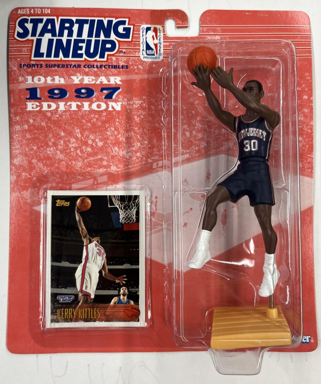 Kerry Kittles 1997 Kenner Starting Lineup NBA New Jersey Nets Action ...