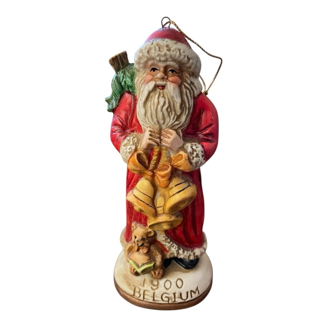 Belgium 1900 Legend of Santa Porcelain Antique Santa Ornament - Etsy