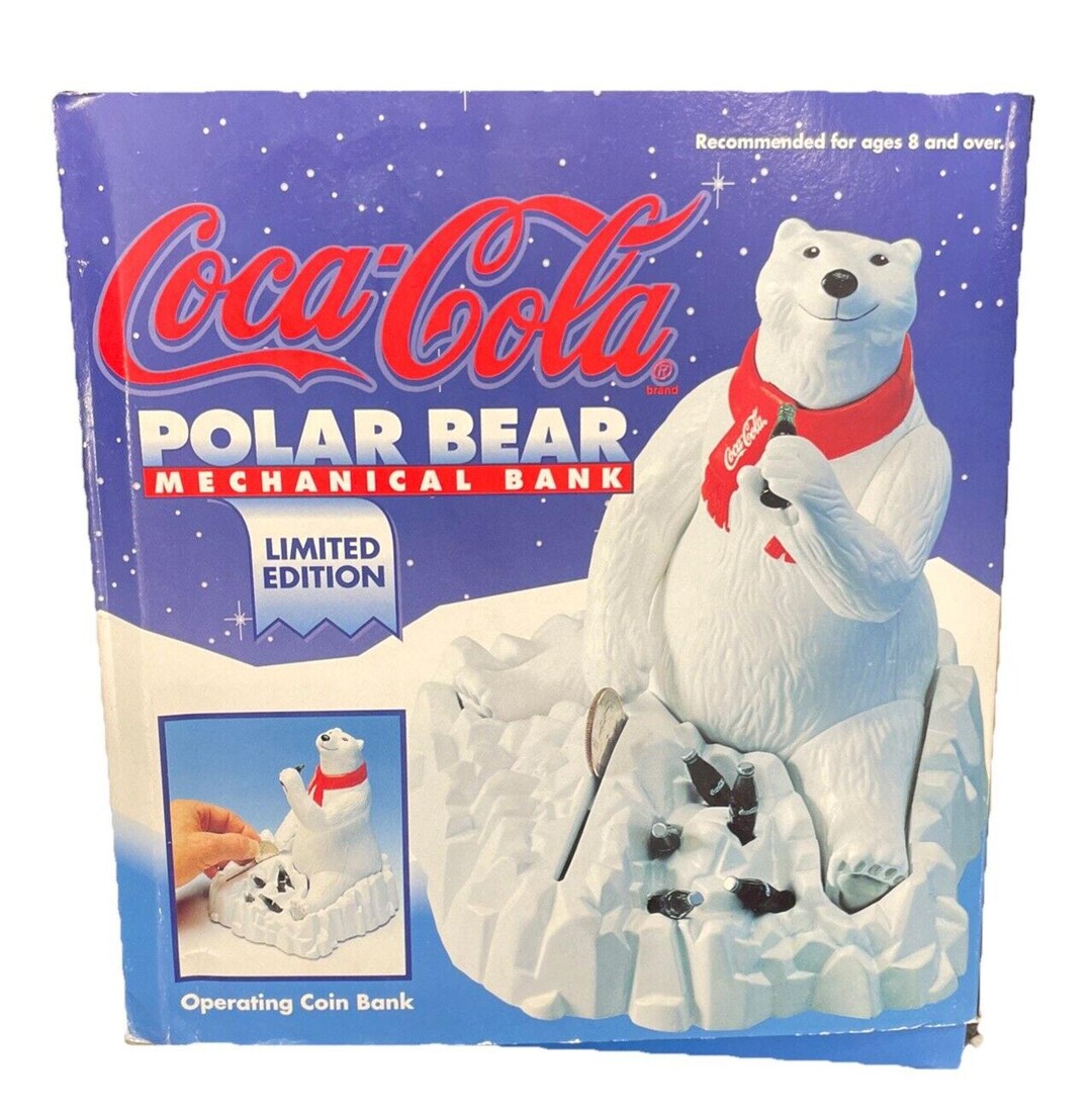 Coca-cola Mechanical Coin Bank With Original Box 1995 Limited Edition ...