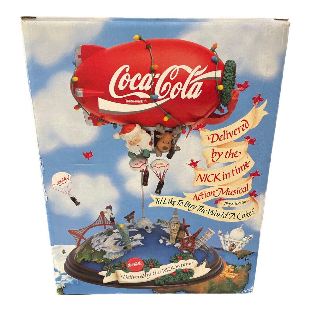 Coca-cola Collectible Santa Blimp Delivered by the NICK in Time Action ...