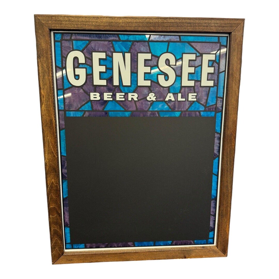 Genesee Beer and Ale Stained Glass Chalkboard Sign Nice Condition - Etsy