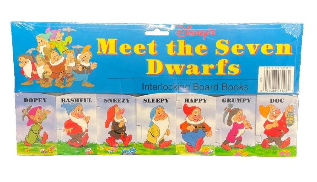 Disney's Meet the Seven Dwarf's Interlocking Board Books - Etsy
