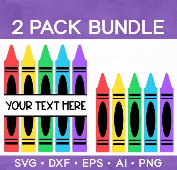 Crayon SVG Crayon Monogram SVG Split Monogram Svg Crayons | Etsy