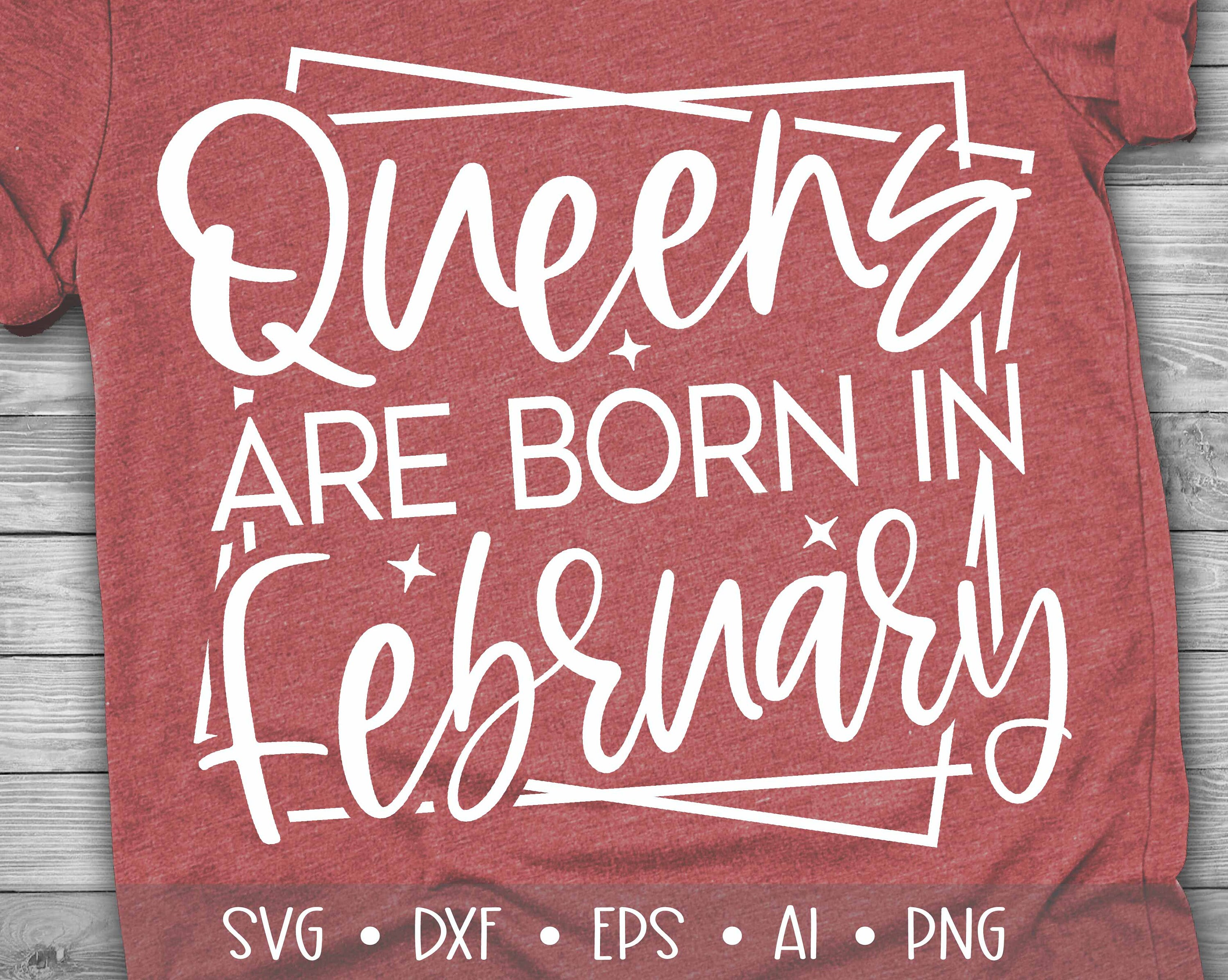 Queens Are Born in February Svg Birthday Svg February Queen - Etsy