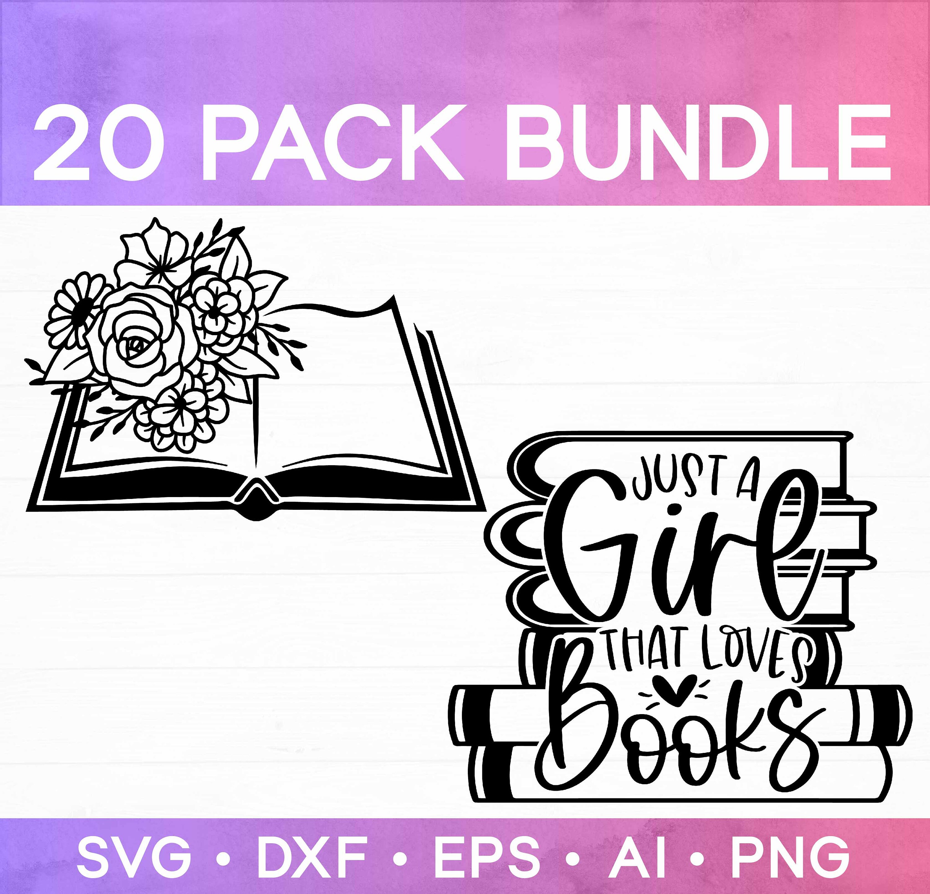 Book Reading SVG Bundle Book Svg Reading Svg Book Lover | Etsy Canada