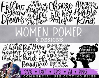 Girl Power SVG Bundle Women Empowerment SVG Motivational | Etsy