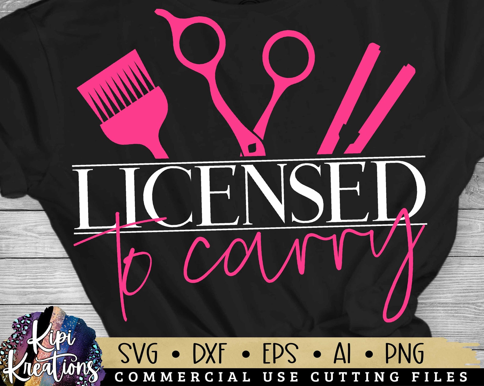Licensed to Carry Svg Hairstylist SVG Hairdresser Svg Hair - Etsy