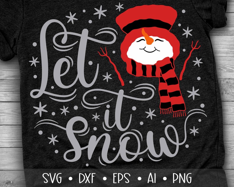 Let It Snow Svg Snowman Svg Merry Christmas Svg Christmas - Etsy