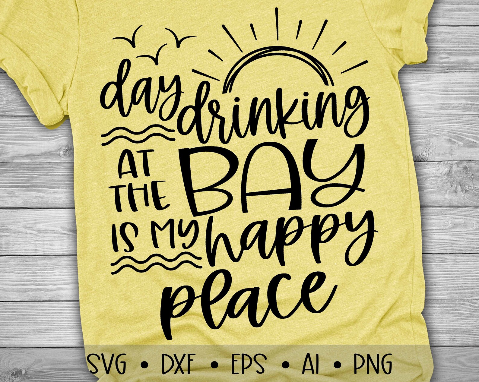 Day Drinking at the Bay Svg Beach Svg Summer Svg Vacation | Etsy