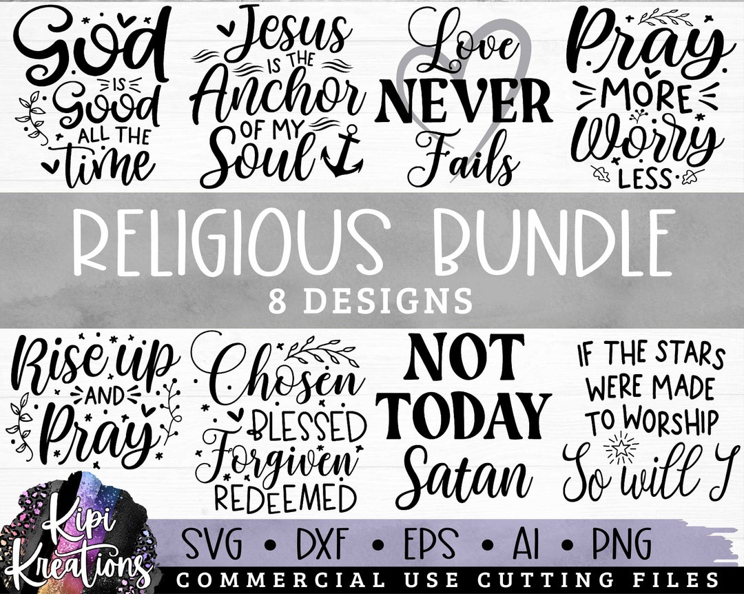 Religious Bundle SVG, Christian Svg Designs, Faith Svg, Pray Svg, Bible ...