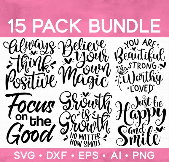 Self Love SVG Bundle Motivational Quotes Svg Positive | Etsy