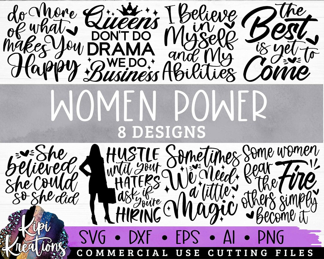 Women Empowerment Bundle SVG, Motivational Svg, Positive Quotes Svg ...