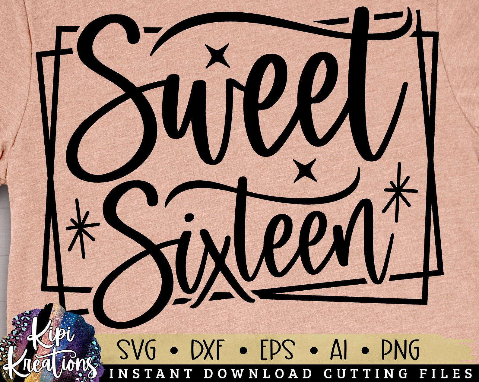 Sweet Sixteen SVG Sweet 16 Svg 16th Birthday Svg Birthday - Etsy