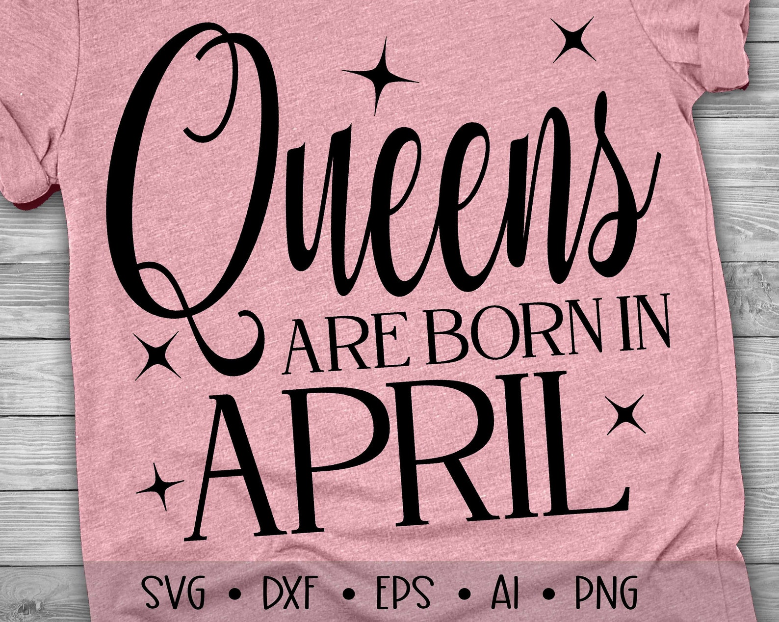 Queens Are Born in April Svg Birthday Svg April Queen Svg - Etsy