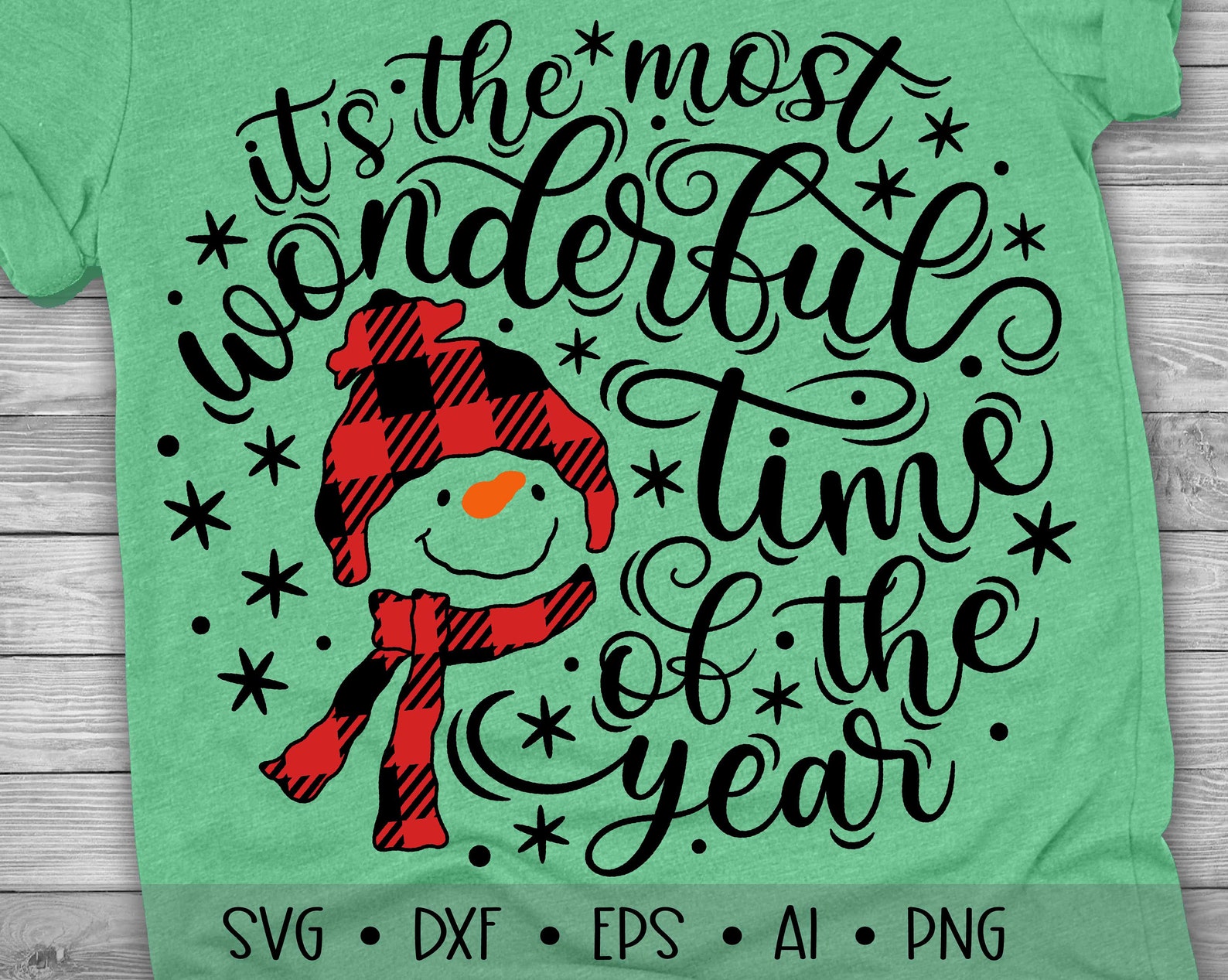 Its the Most Wonderful Time of the Year Svg Snowman Svg - Etsy
