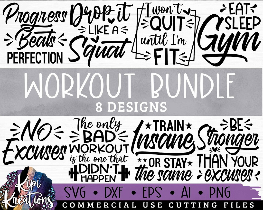 Workout Bundle SVG, Workout SVG, Gym Shirt Svg, Exercise Svg, Fitness ...