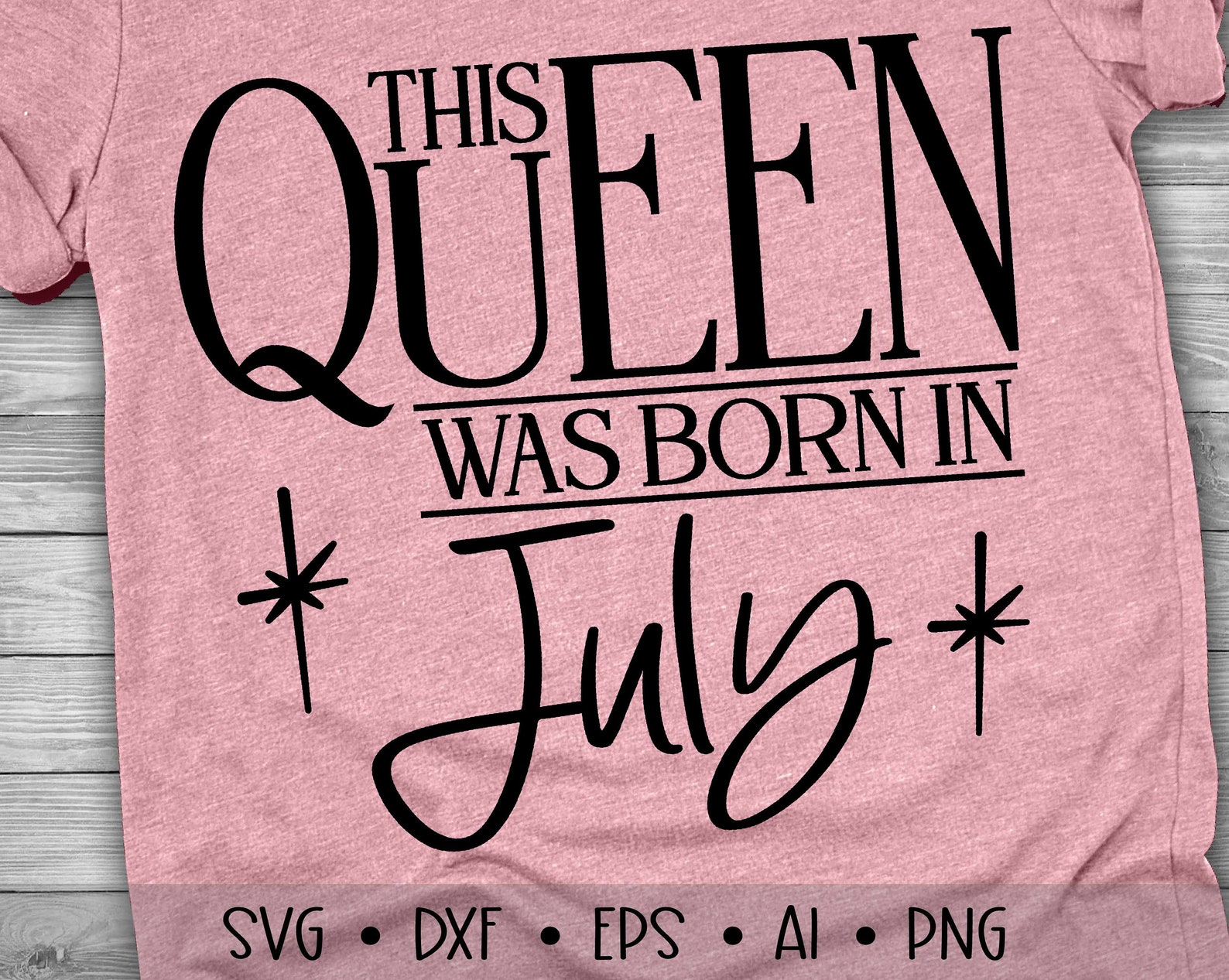 This Queen Was Born in July Svg Birthday Svg July Queen Svg - Etsy