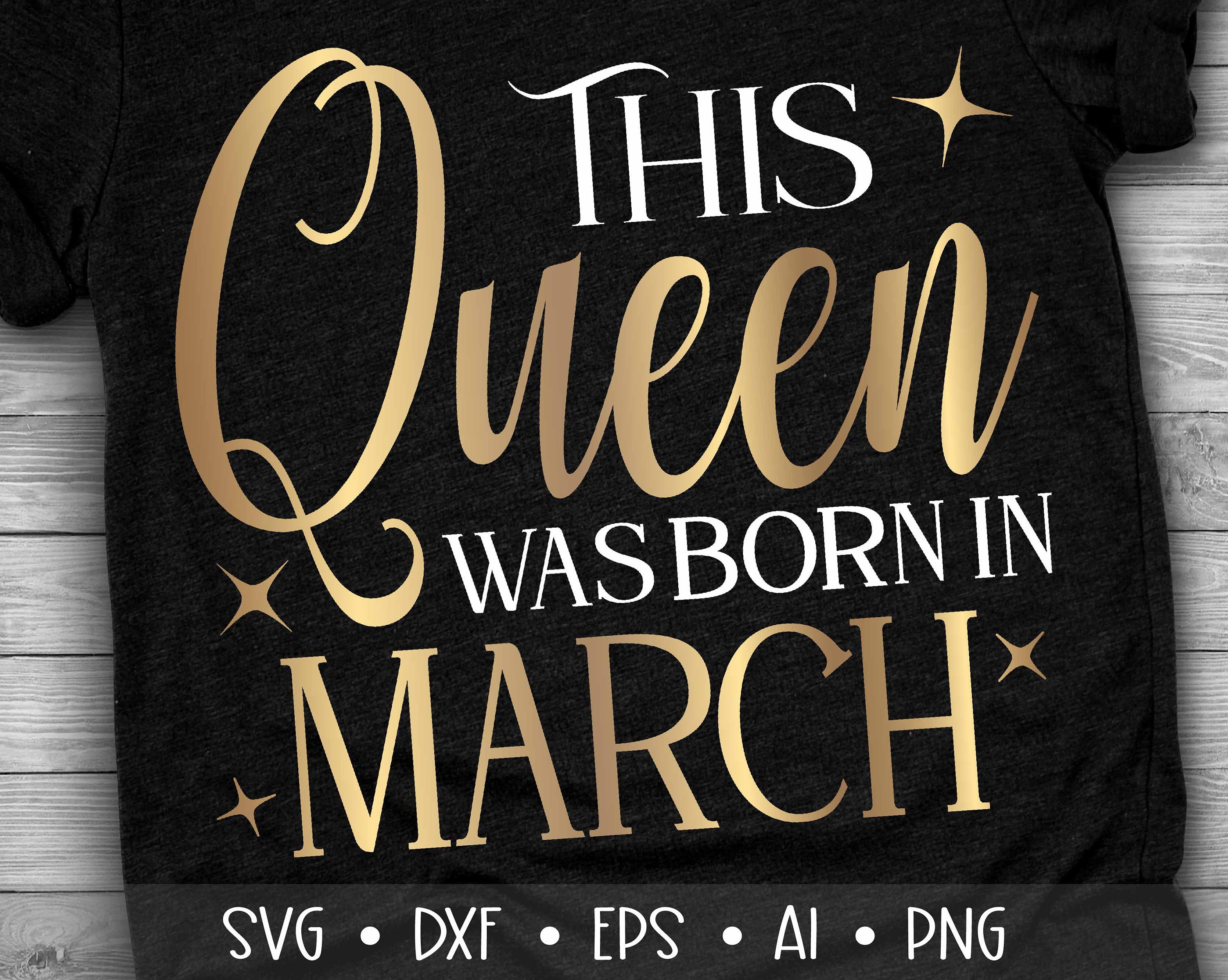 This Queen was born in March Svg Birthday Svg March Queen | Etsy