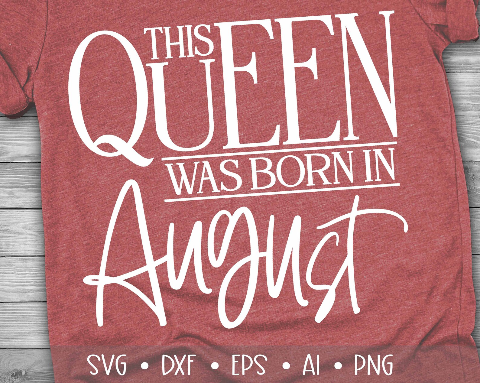This Queen Was Born in August Svg Birthday Svg August Queen - Etsy