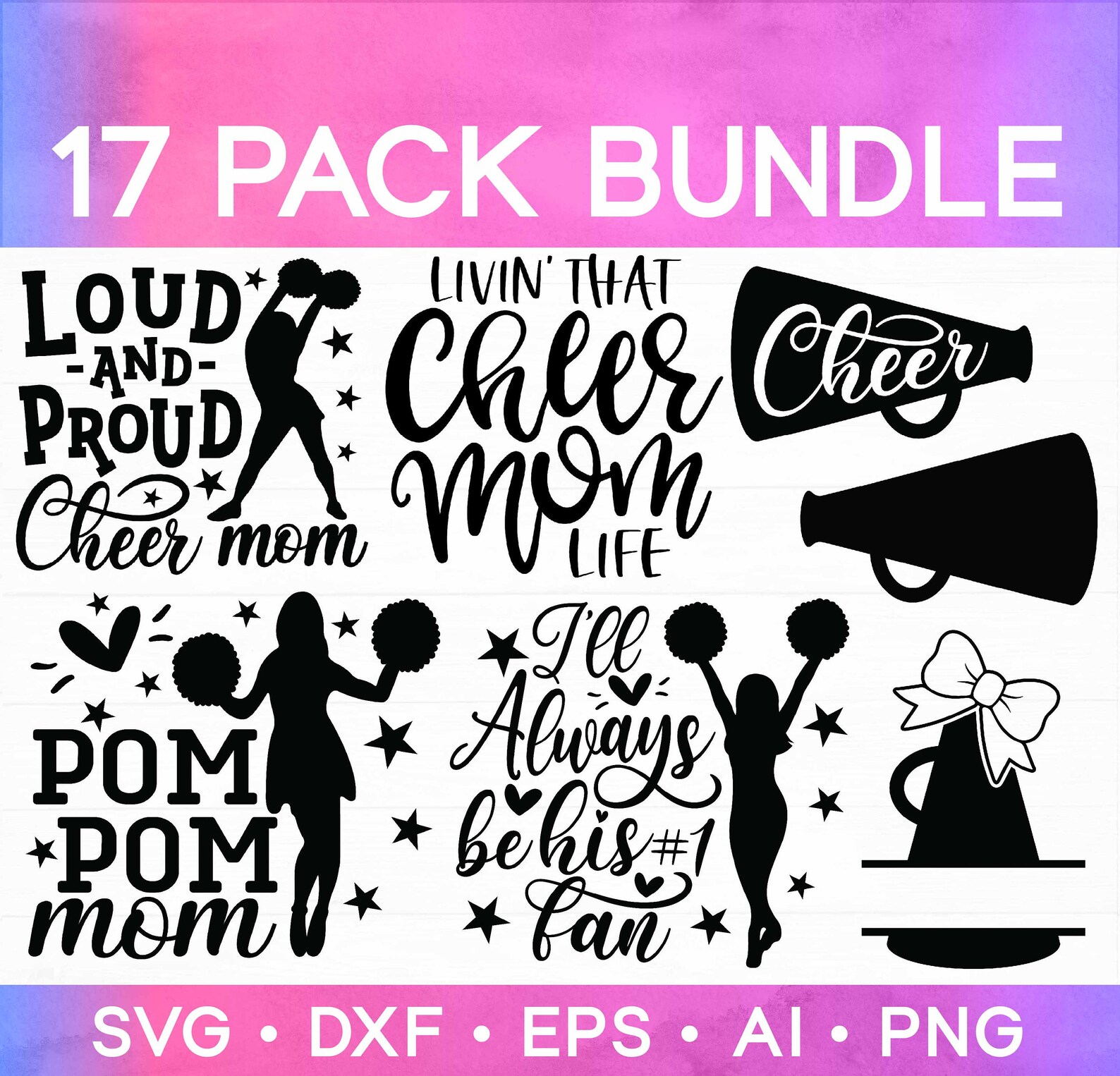 Cheer SVG Bundle Cheerleading SVG Cheerleader Svg Megaphone - Etsy