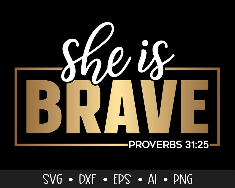 She is Brave Svg Afro Queen Svg Black Woman Svg Bible Verse - Etsy