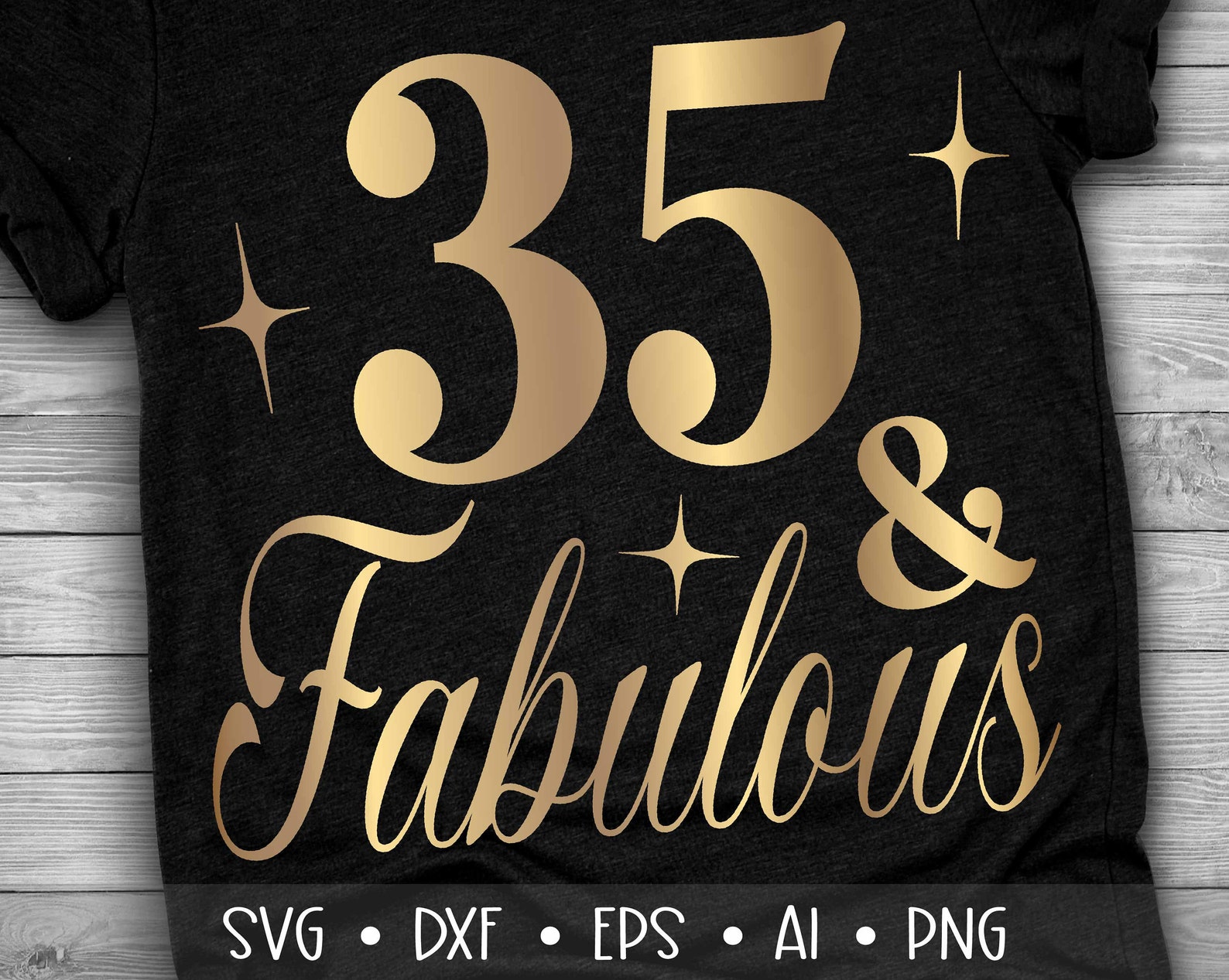 35 and Fabulous Svg Thirty Five and Fabulous Svg Birthday - Etsy