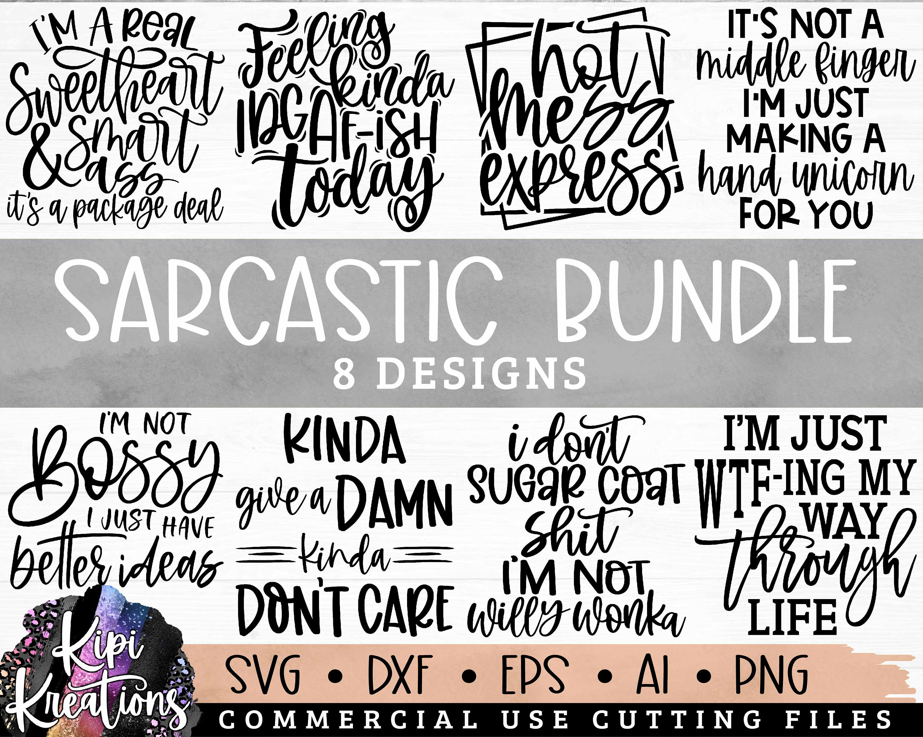 Sarcastic Bundle SVG Sarcasm Designs Funny Quotes Sassy - Etsy