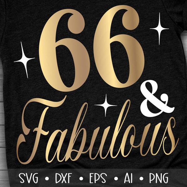 66 Birthday Svg - Etsy