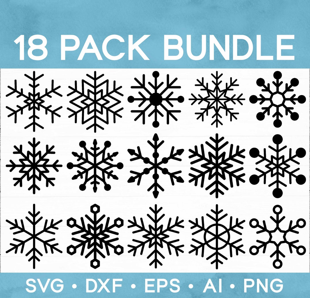 Snowflakes SVG Bundle, Snowflake Svg, Snow Svg, Winter Svg, Blizzard ...
