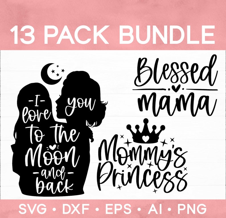 Mama SVG Bundle Mommy and Me SVG Mom Life Svg Mini Me Girl - Etsy