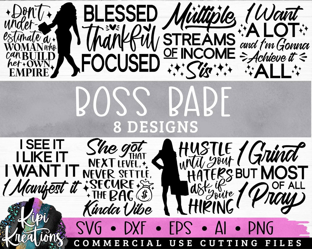 Boss Babe SVG Bundle, Boss Lady, Queen Svg, Business Woman SVG, Women ...