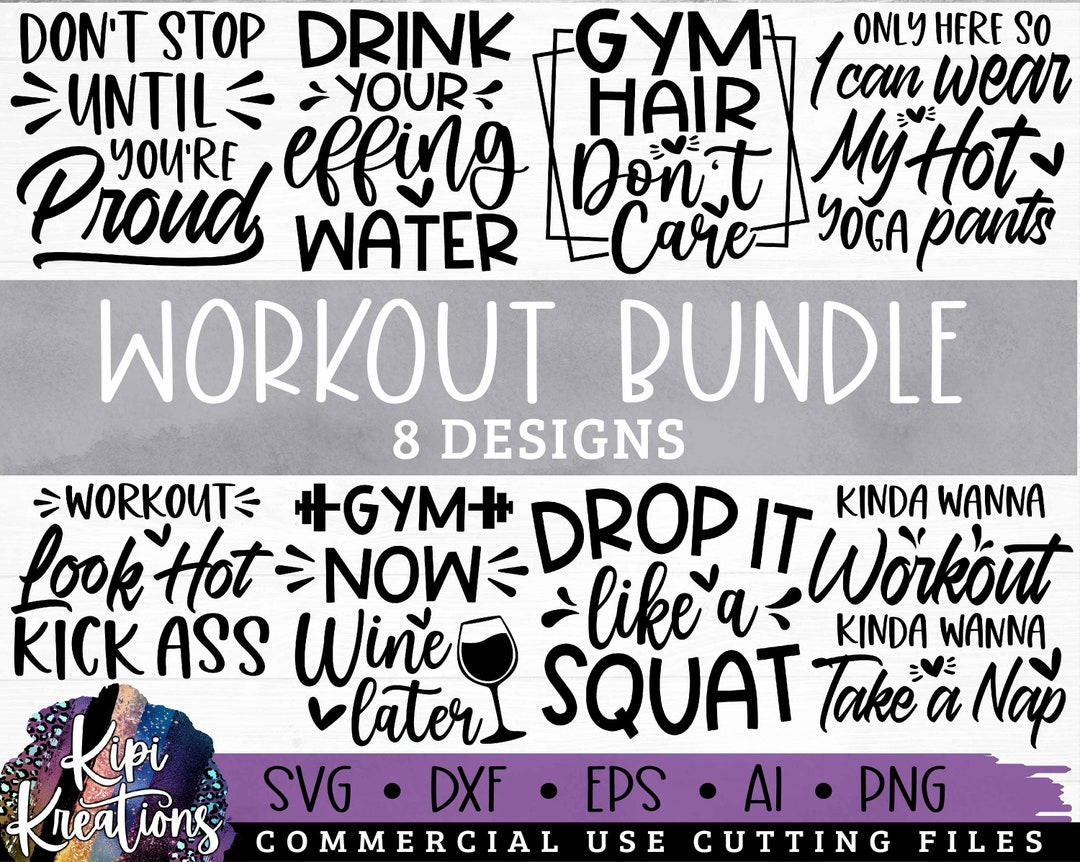 Workout Bundle SVG, Workout SVG, Gym Shirt Svg, Exercise Svg, Fitness ...