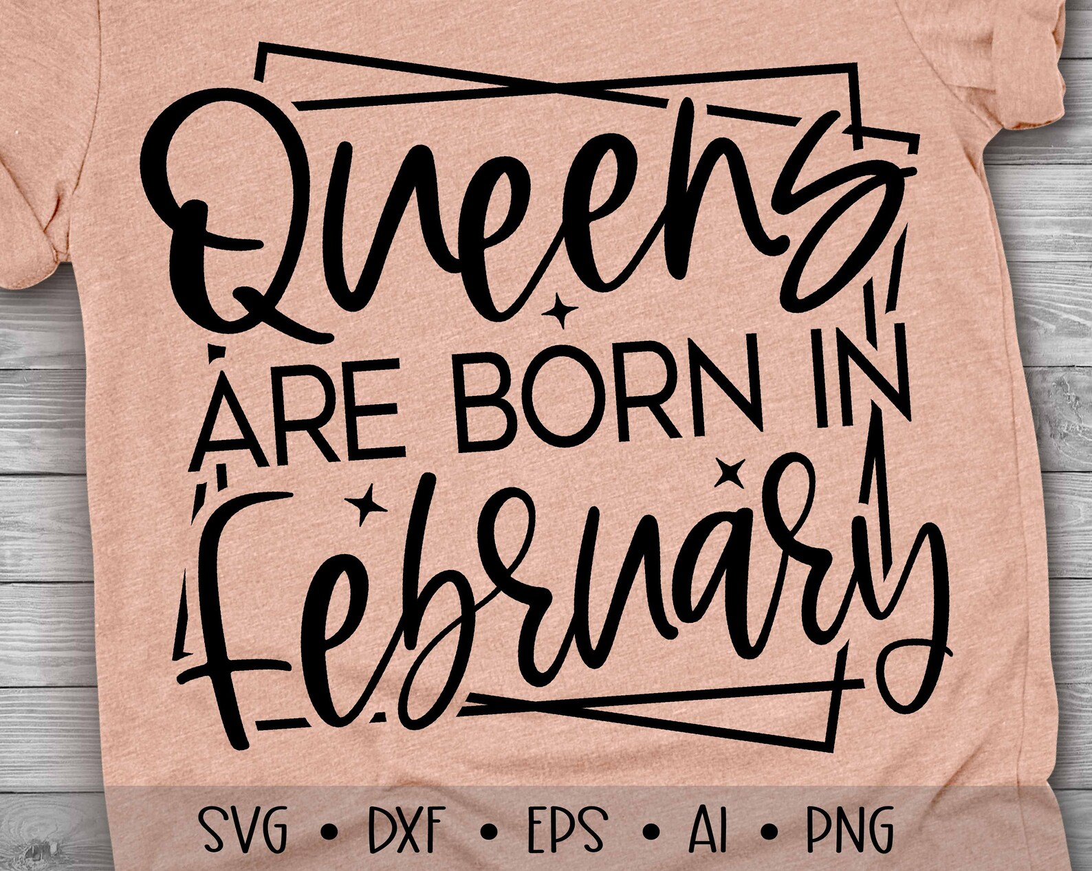 Queens Are Born in February Svg Birthday Svg February Queen - Etsy