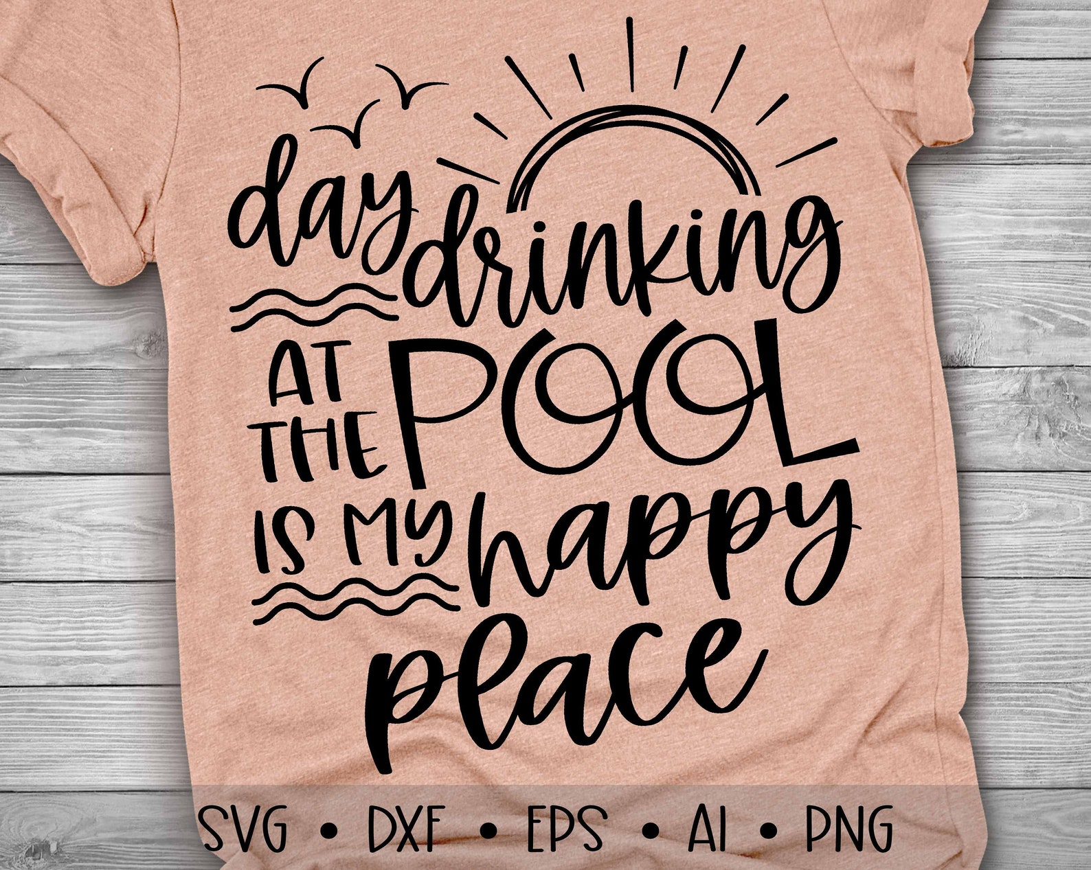 Day Drinking at the Pool Svg Pool Svg Summer Svg Vacation - Etsy