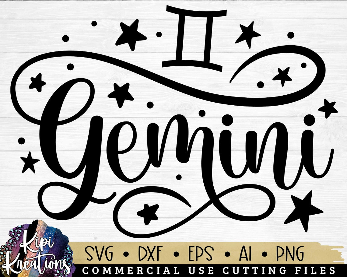 Gemini SVG Zodiac SVG Horoscope Svg Astrology Signs Svg | Etsy