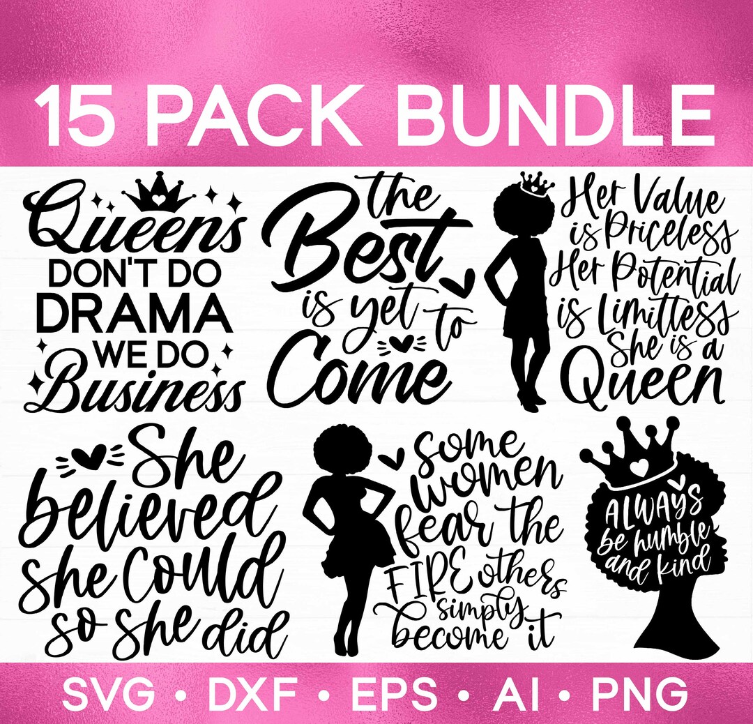 Girl Power SVG Bundle, Women Empowerment SVG, Motivational Svg ...