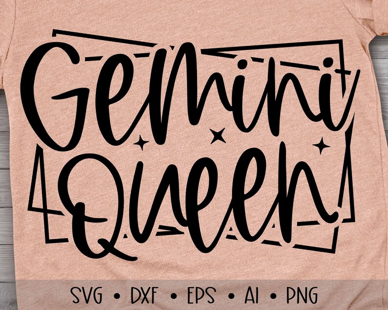 Gemini Queen Svg Zodiac Svg Horoscope Svg Birthday Queen | Etsy