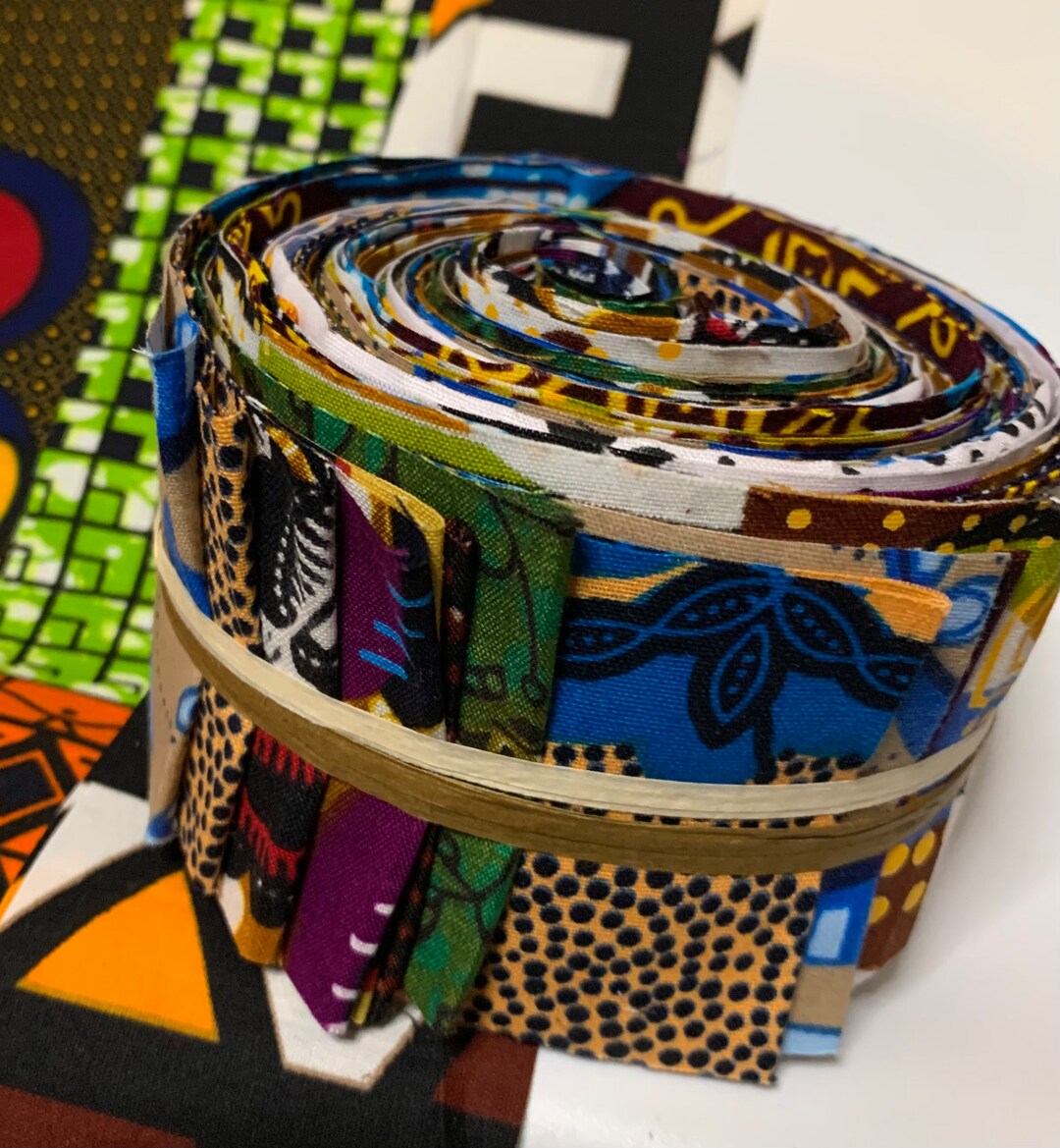 Ankara/african Strip Rolls, African Fabric Strips, Sewing, Quilting ...